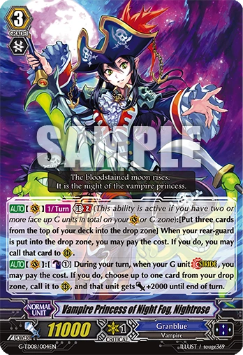 Card Gallery:Vampire Princess of Night Fog, Nightrose | Cardfight!! Vanguard Wiki | Fandom