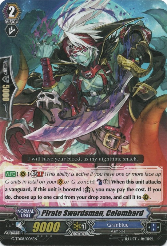 Pirate Swordsman, Colombard | Cardfight!! Vanguard Wiki | Fandom