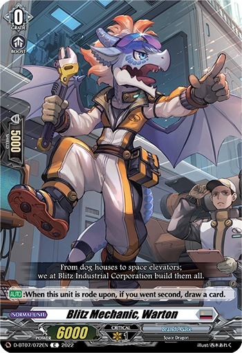 Blitz Mechanic, Warton | Cardfight!! Vanguard Wiki | Fandom