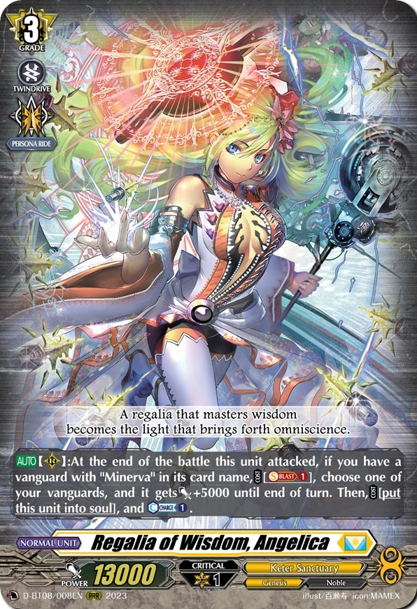 Card Gallery:Regalia of Wisdom, Angelica (D Series) | Cardfight ...