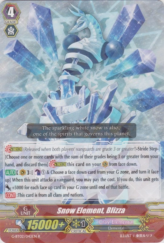 Snow Element, Blizza | Cardfight!! Vanguard Wiki | Fandom