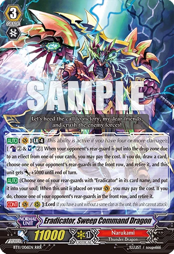 Card Gallery:Eradicator, Sweep Command Dragon | Cardfight!! Vanguard Wiki | Fandom