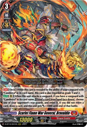 Scarlet Flame War General, Bravaldin | Cardfight!! Vanguard Wiki | Fandom