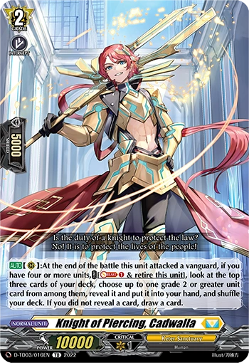 Knight of Piercing, Cadwalla | Cardfight!! Vanguard Wiki | Fandom