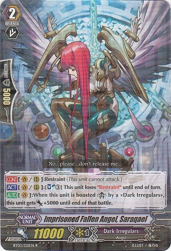 Imprisoned Fallen Angel, Saraqael | Wiki Cardfight!! Vanguard | Fandom