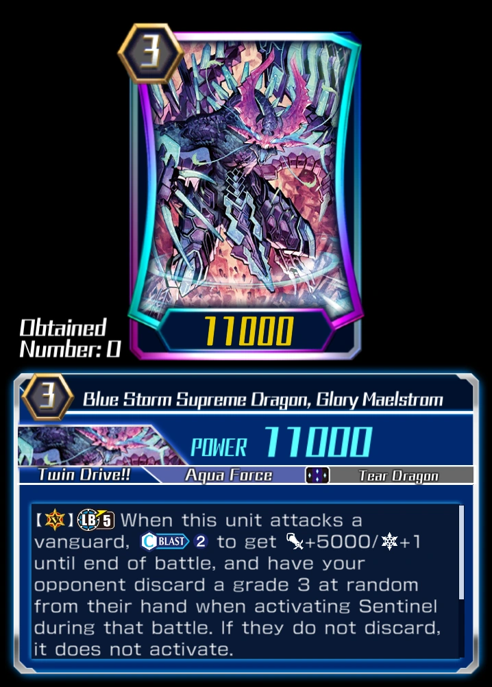 Card Gallery:Blue Storm Supreme Dragon, Glory Maelstrom (ZERO ...