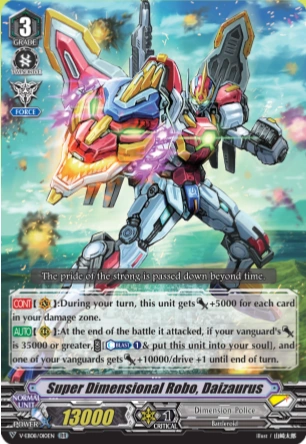 Card Gallery:Super Dimensional Robo, Daizaurus | Cardfight!! Vanguard ...