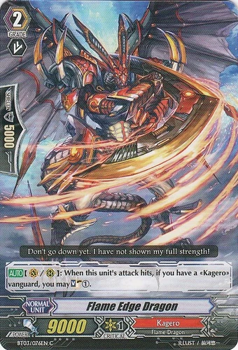 Flame Edge Dragon | Wiki Cardfight!! Vanguard | Fandom