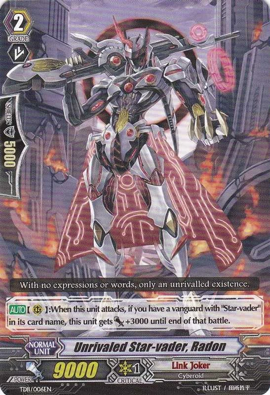 Card Gallery:Unrivaled Star-vader, Radon | Cardfight!! Vanguard Wiki | Fandom