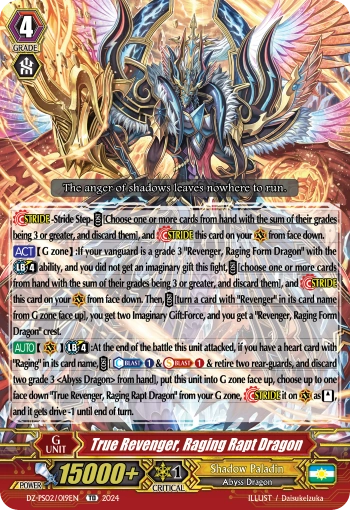 True Revenger, Raging Rapt Dragon | Cardfight!! Vanguard Wiki | Fandom