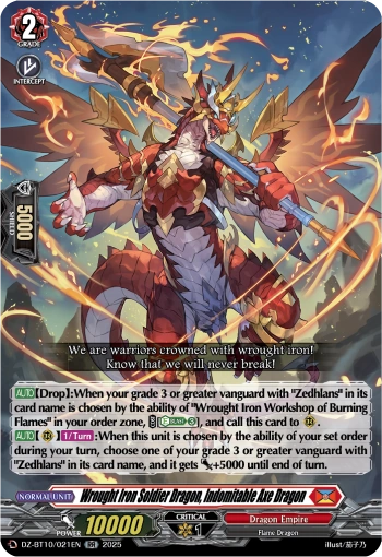 Wrought Iron Soldier Dragon, Indomitable Axe Dragon | Cardfight ...