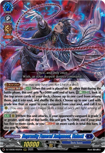 Depravity Funeral Judgment, Valack | Cardfight!! Vanguard Wiki | Fandom
