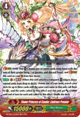 Flower Princess of Candor, Lindroos Premier | Cardfight!! Vanguard Wiki | Fandom