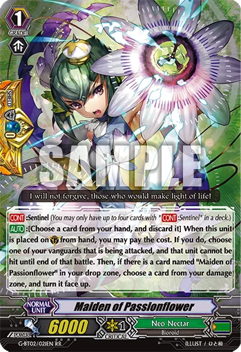 Card Gallery:Maiden of Passionflower | Cardfight!! Vanguard Wiki | Fandom