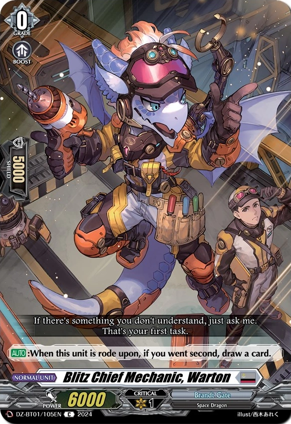 Blitz Chief Mechanic, Warton | Cardfight!! Vanguard Wiki | Fandom