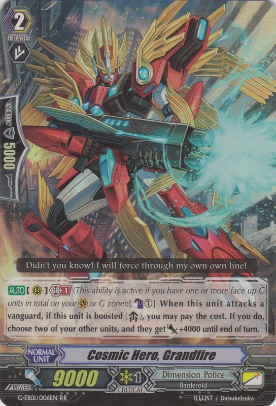 Cosmic Hero, Grandfire | Cardfight!! Vanguard Wiki | Fandom Cosmic Hero, Grandfire | Cardfight!! Vanguard Wiki | Fandom