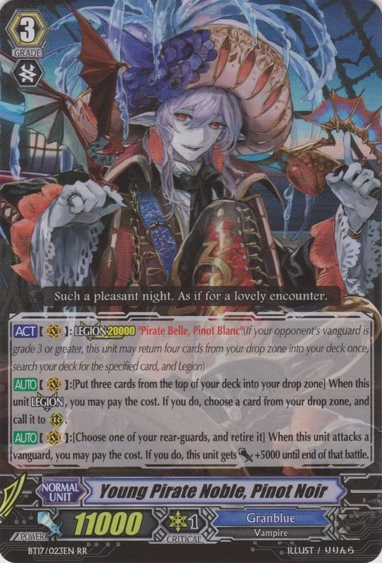 Young Pirate Noble, Pinot Noir | Wiki Cardfight!! Vanguard | Fandom