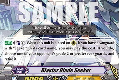 Cardfight Vanguard Blaster Blade Seeker