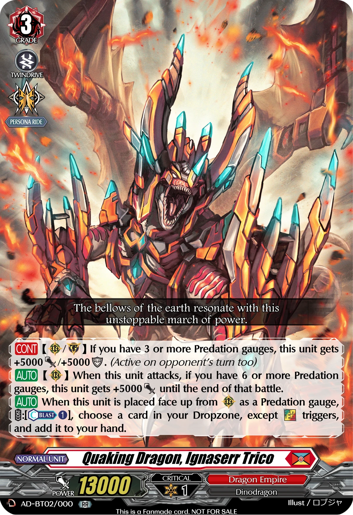 Quaking Dragon, Ignaserr Trico | Cardfight!! Vanguard Fanon Wiki | Fandom