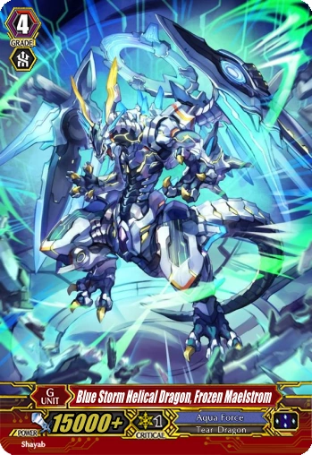 Blue Storm Helical Dragon, Frozen Maelstrom | Cardfight!! Vanguard ...