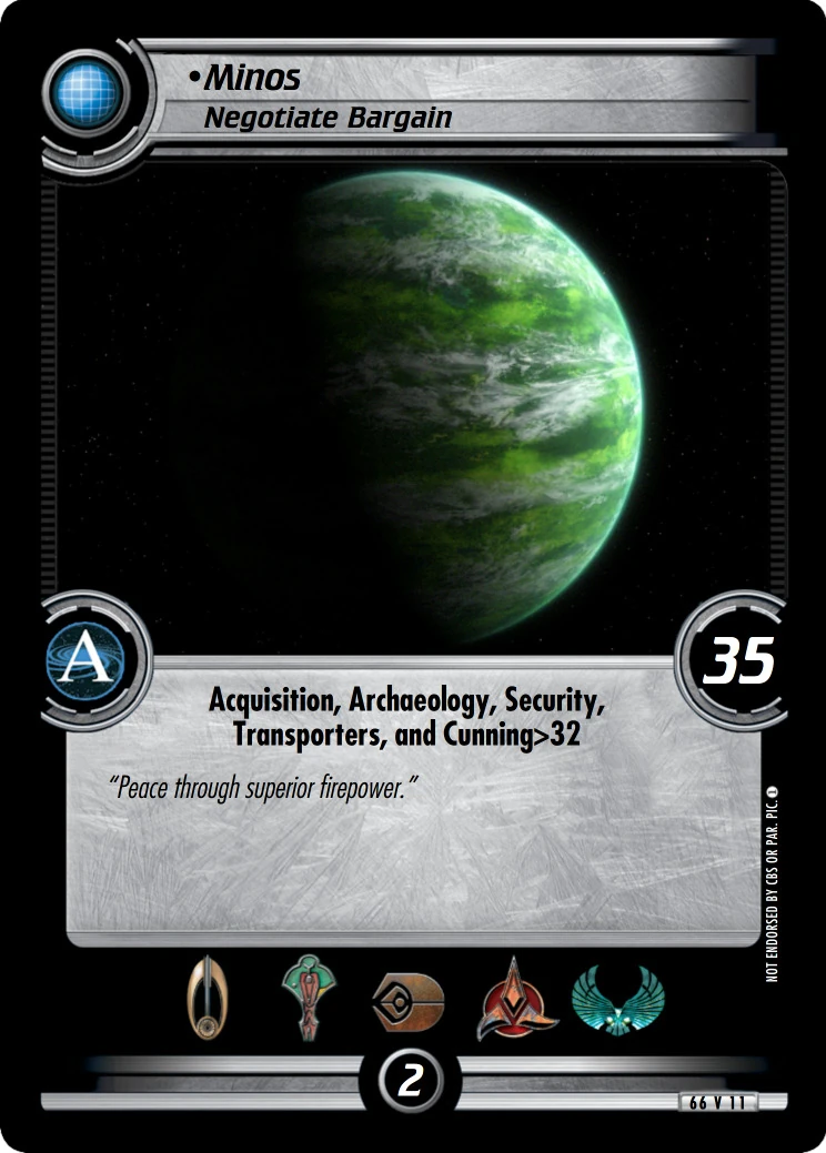 Minos - Negotiate Bargain (WNOHGB) | CardGuide Wiki | Fandom