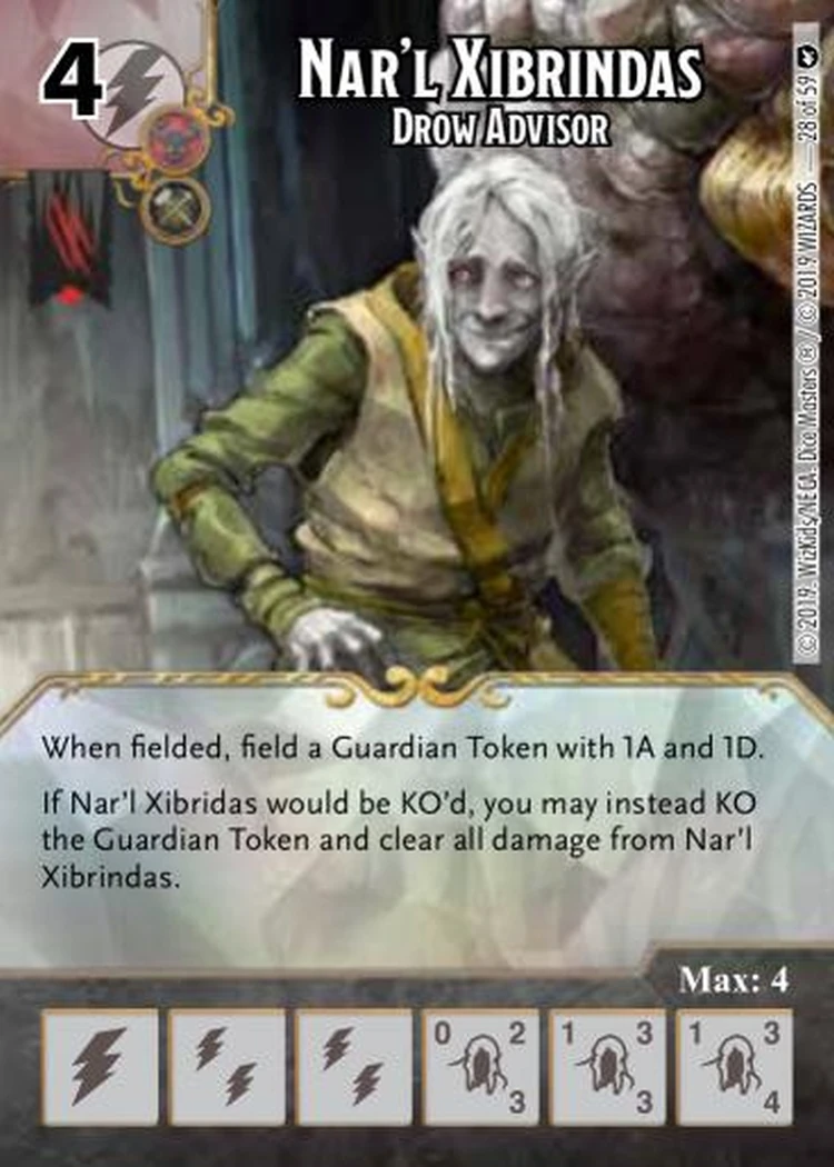 Nar'l Xibrindas - Drow Advisor (TIWCB) | CardGuide Wiki | Fandom
