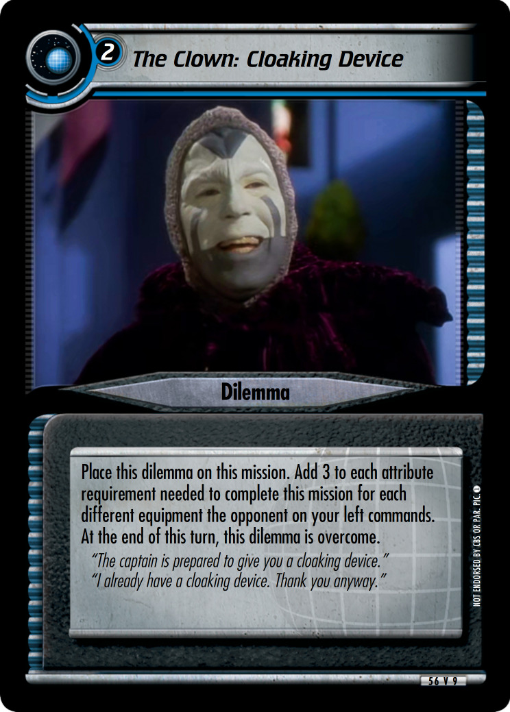 The Clown Cloaking Device Ctk Cardguide Wiki Fandom