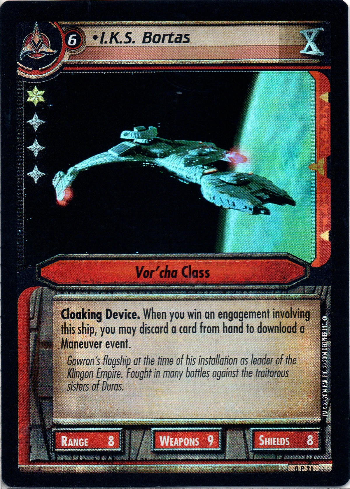 I.K.S. Bortas (10AC) | CardGuide Wiki | Fandom