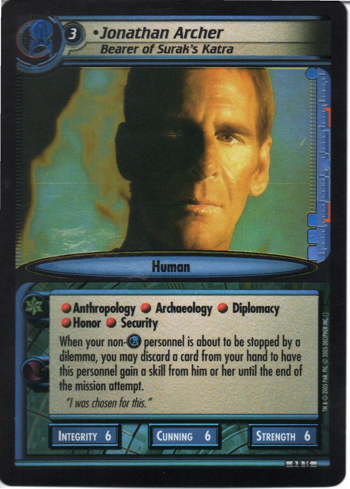 Jonathan Archer Bearer Of Suraks Katra Dm Cardguide Wiki Fandom