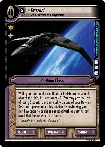 Te'nari - Resistance Flagship (EM) | CardGuide Wiki | Fandom