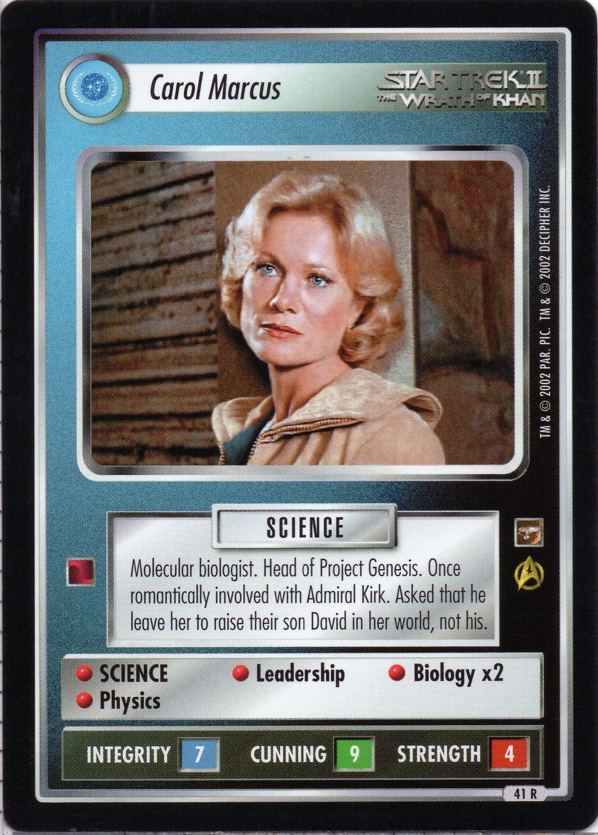 Carol Marcus (TMP) | CardGuide Wiki | Fandom