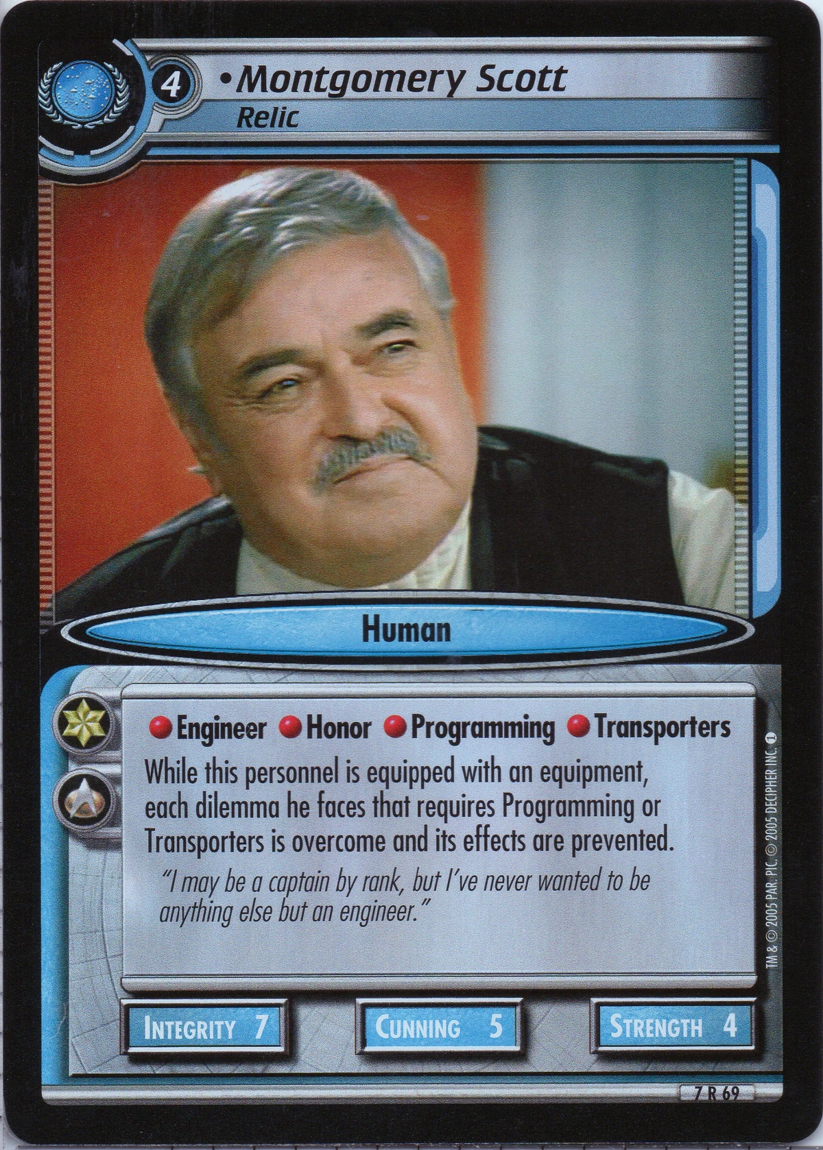 Montgomery Scott - Relic (SNW) | CardGuide Wiki | Fandom