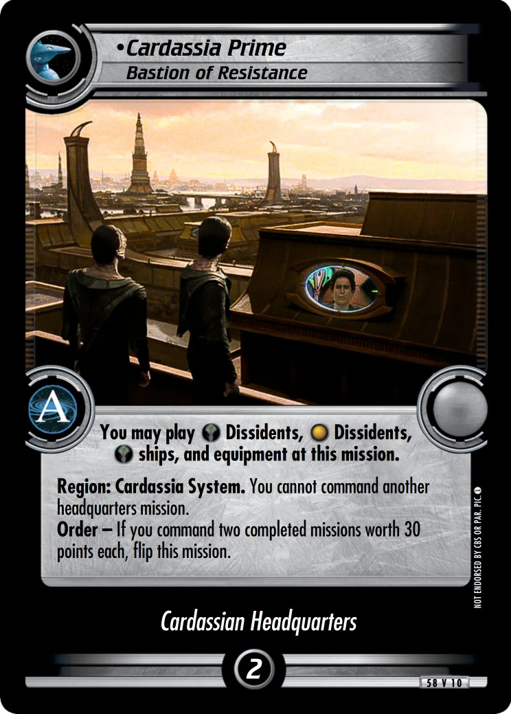 Cardassia Prime - Bastion of Resistance (MEN) | CardGuide Wiki | Fandom