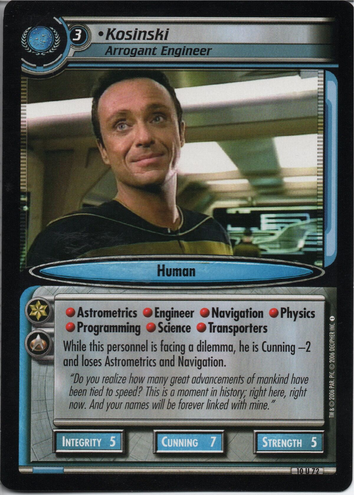 Kosinski Arrogant Engineer Cl Cardguide Wiki Fandom