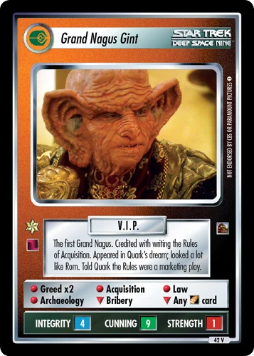 Grand Nagus Gint (HF2) | CardGuide Wiki | Fandom