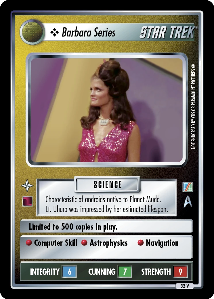 Barbara Series (TNZ) | CardGuide Wiki | Fandom