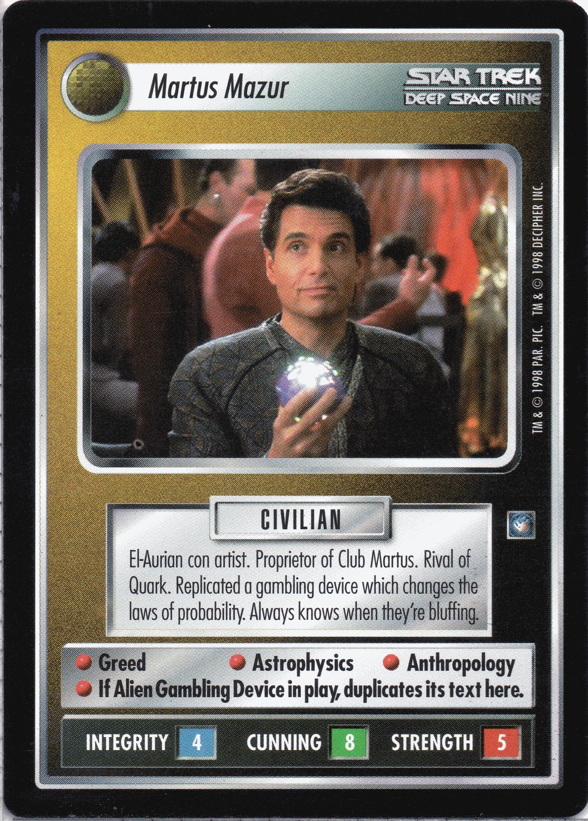 Martus Mazur (DS9) | CardGuide Wiki | Fandom