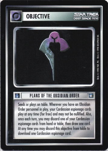 Plans of the Obsidian Order (DS9) | CardGuide Wiki | Fandom