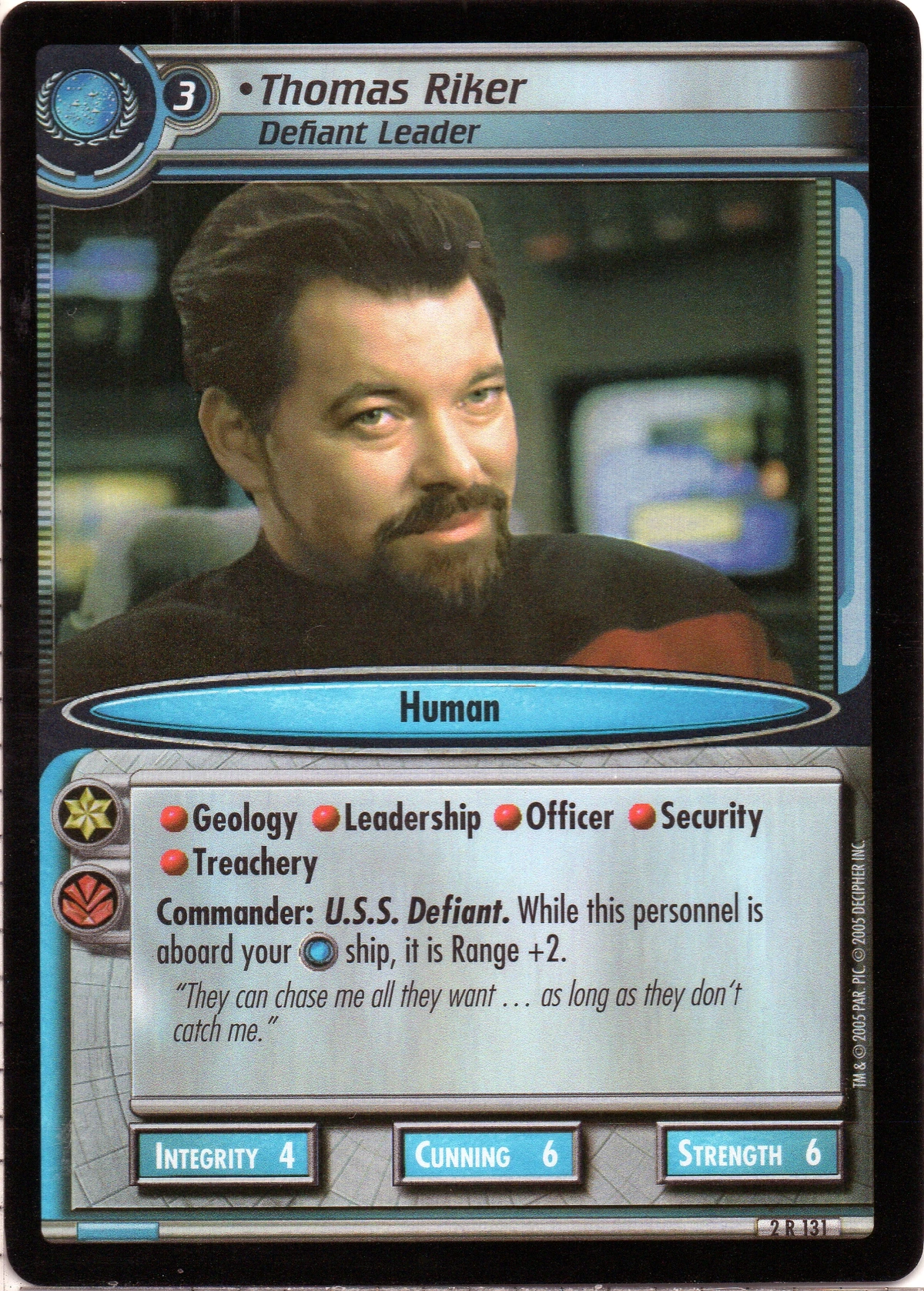 Thomas Riker - Defiant Leader (AA) | CardGuide Wiki | Fandom