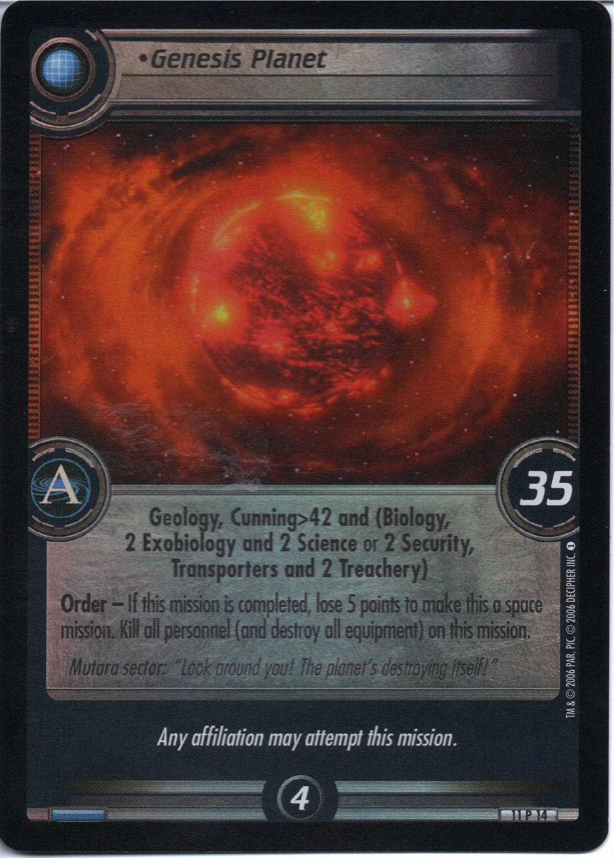 Genesis Planet (Genesis) | CardGuide Wiki | Fandom