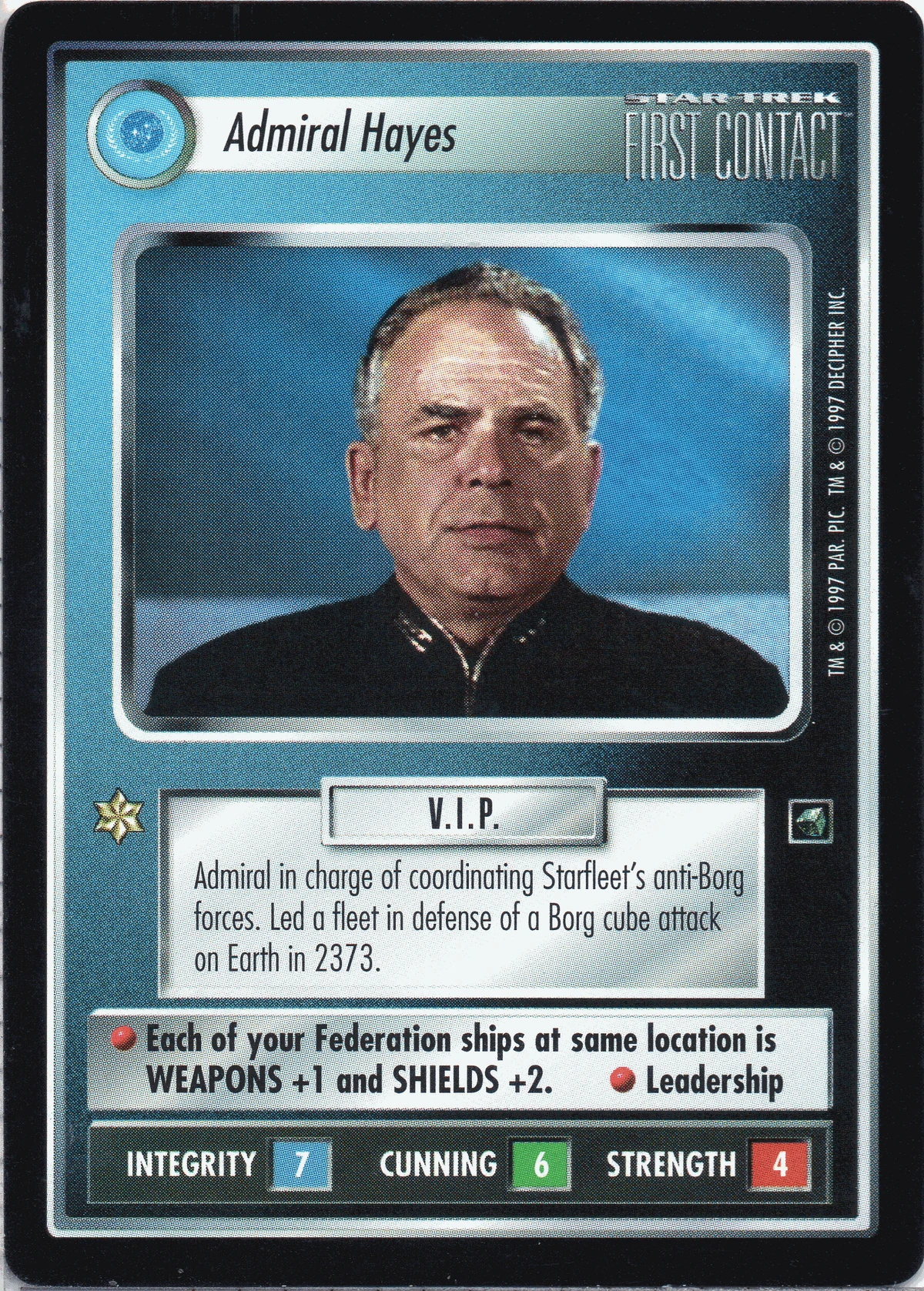 Admiral Hayes (FC) | CardGuide Wiki | Fandom