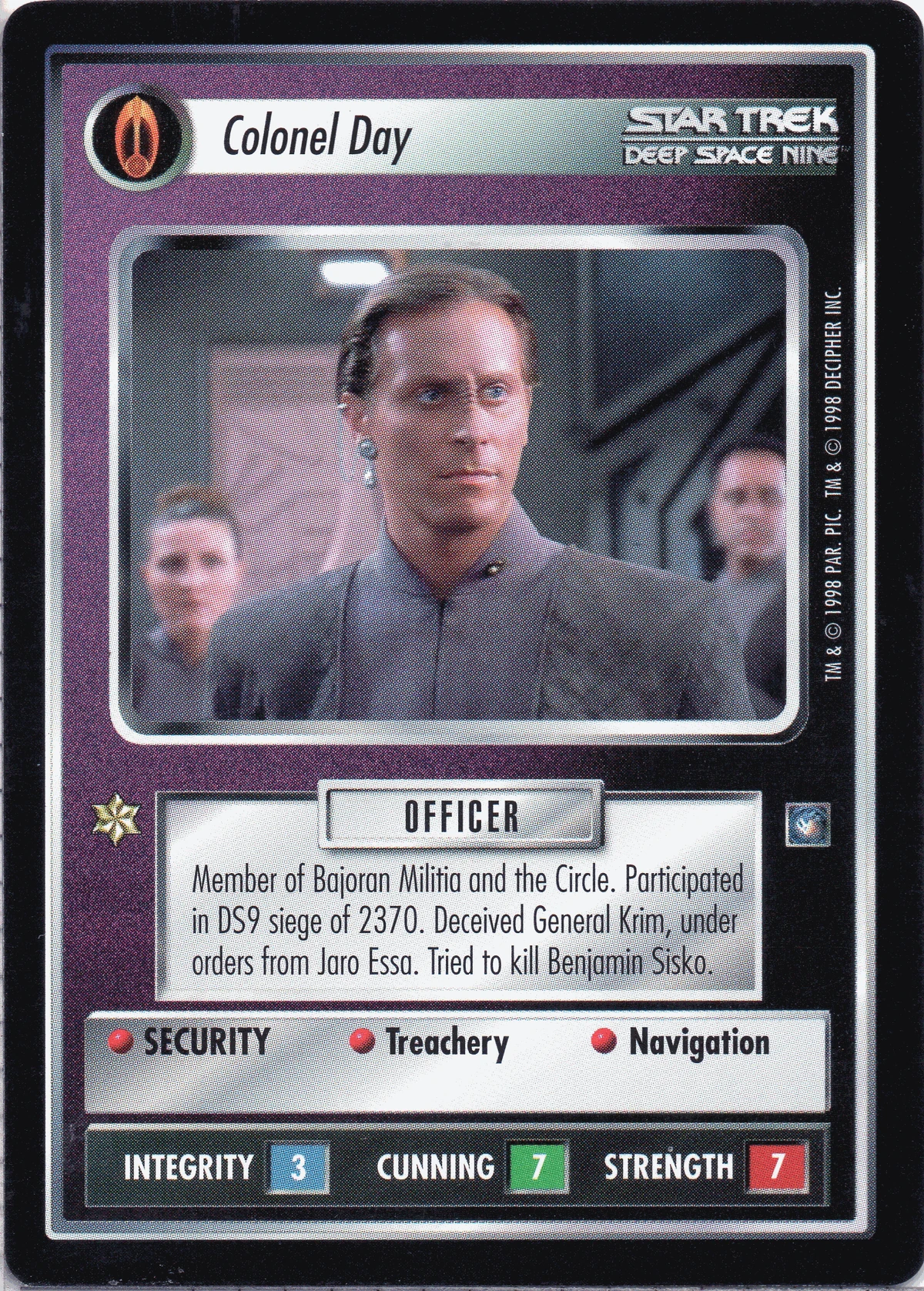 Colonel Day (DS9) | CardGuide Wiki | Fandom