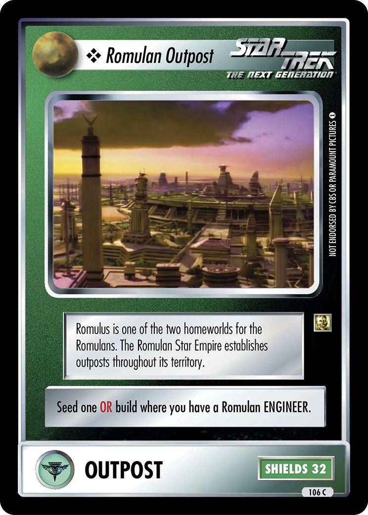 Romulan Outpost (PR) | CardGuide Wiki | Fandom
