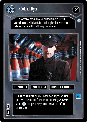 Colonel Dyer | CardGuide Wiki | Fandom