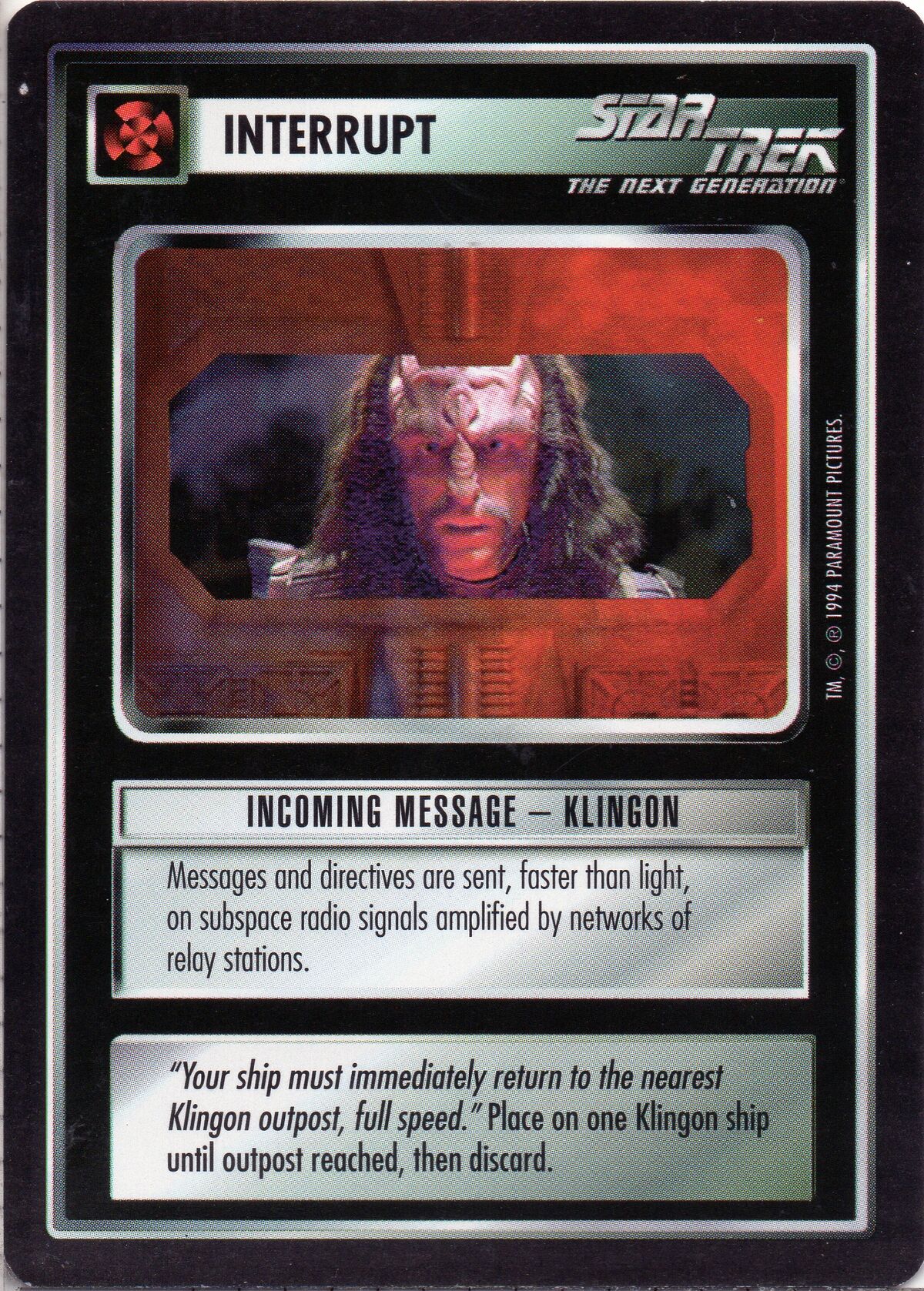 Incoming Message Klingon Cardguide Wiki Fandom