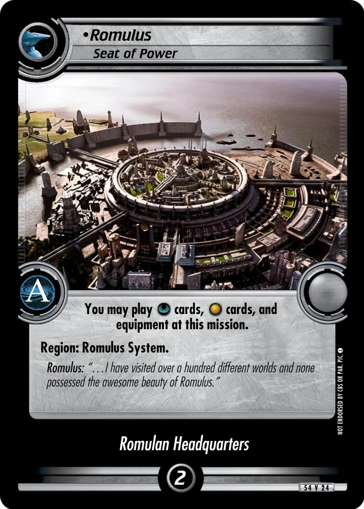 Romulus - Seat of Power (MAH) | CardGuide Wiki | Fandom