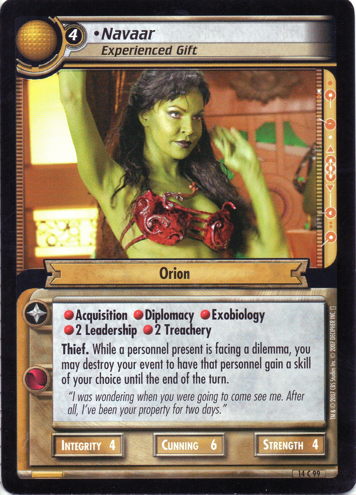 Navaar - Experienced Gift (WYLB) | CardGuide Wiki | Fandom
