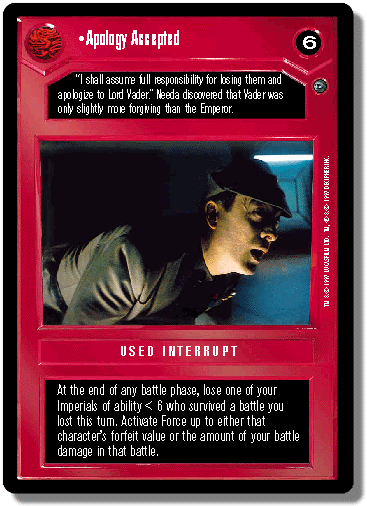 Apology Accepted (DGB) | CardGuide Wiki | Fandom