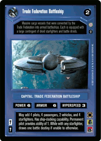 Trade Federation Battleship (CRC) | CardGuide Wiki | Fandom