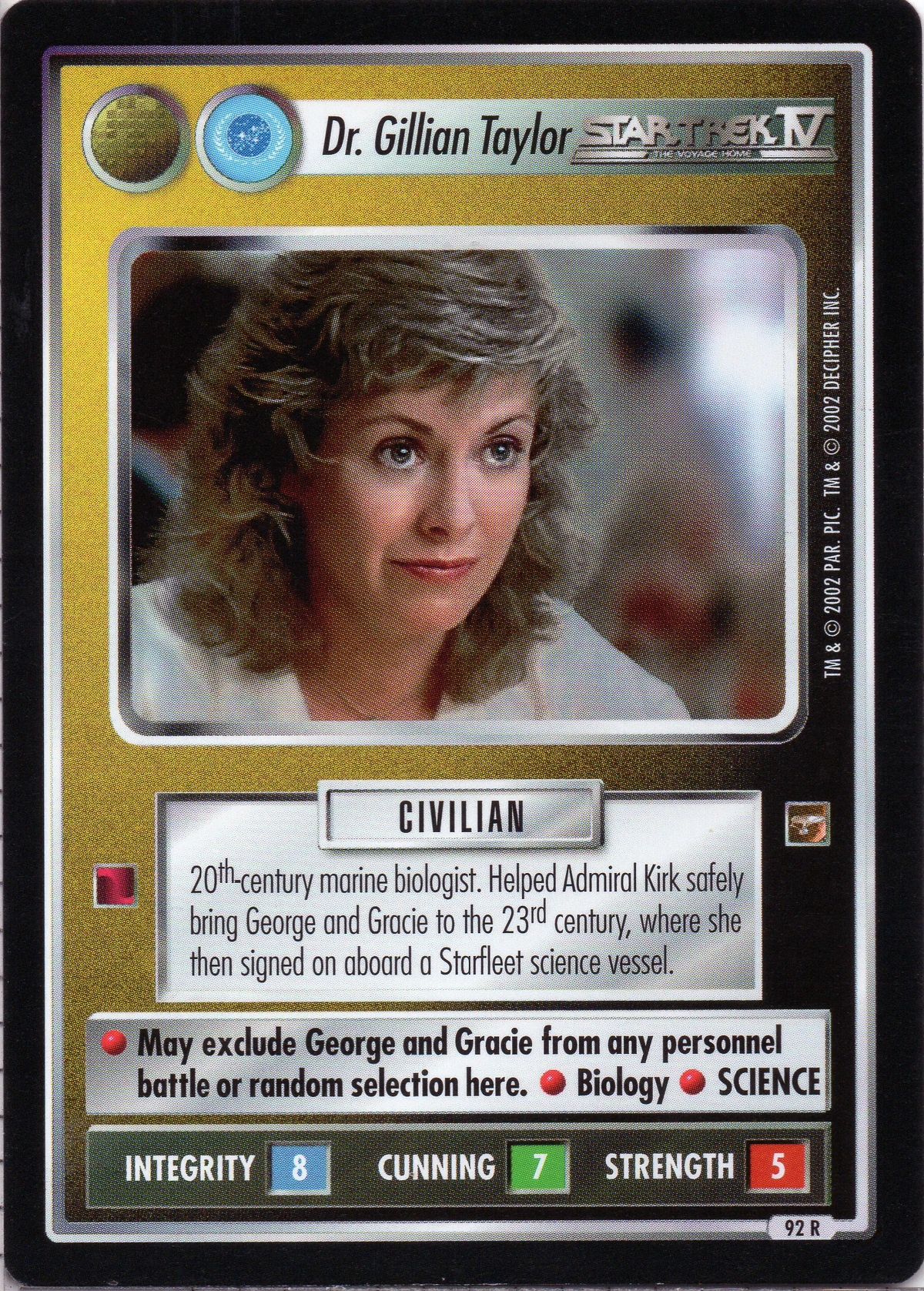 Dr. Gillian Taylor | CardGuide Wiki | Fandom